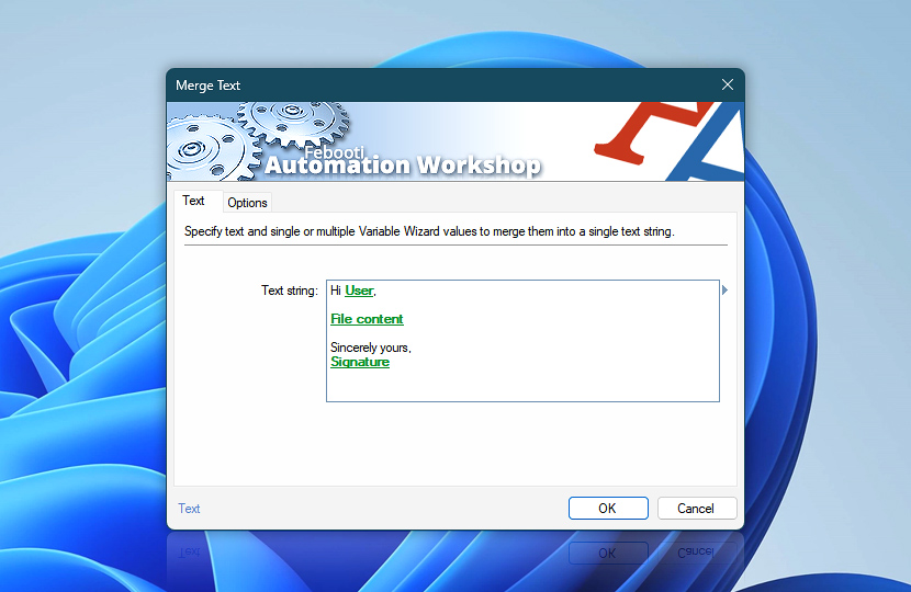 Merge Text With Numbers And Join With Variables